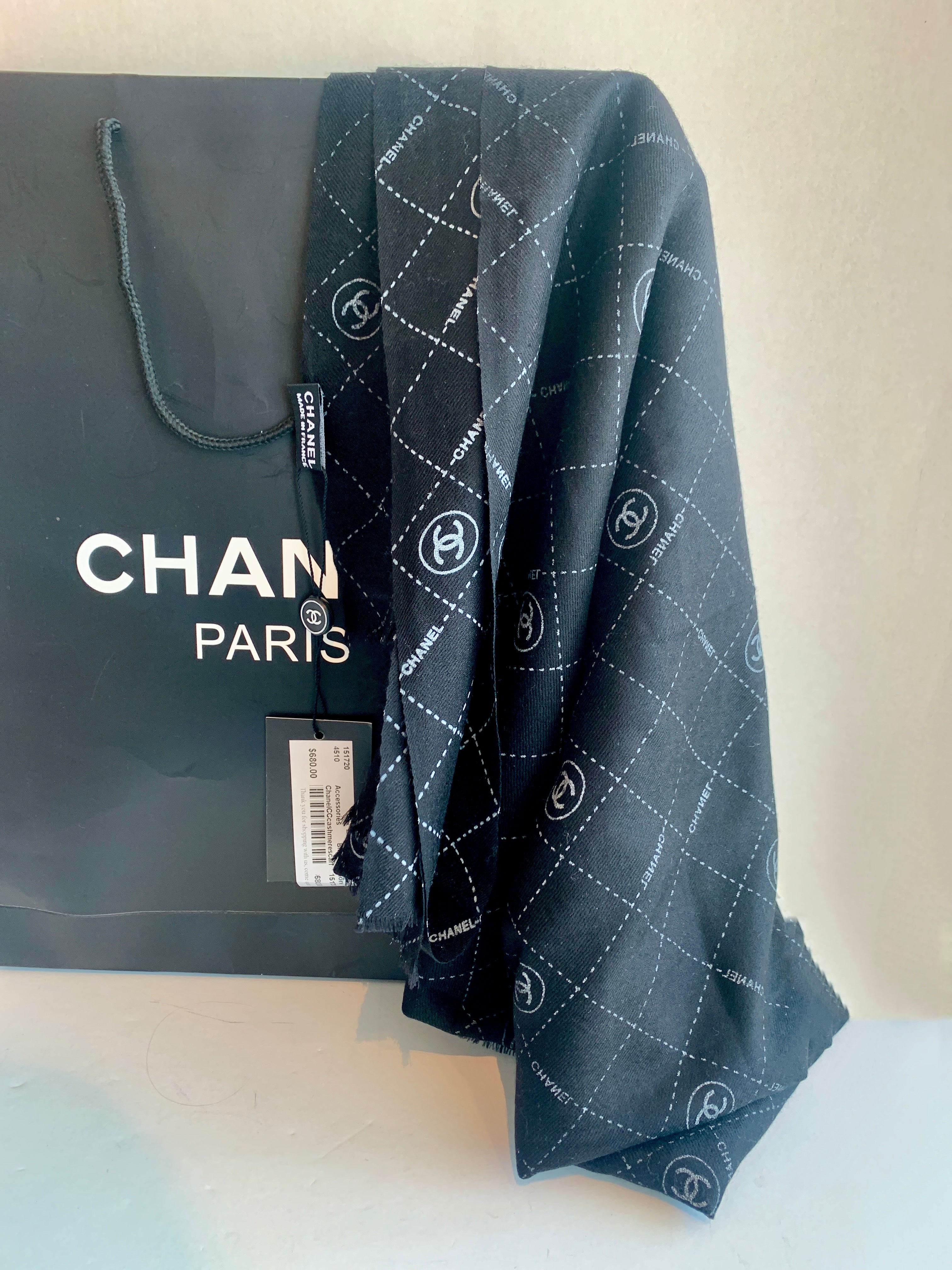 Chanel Logo Scarf